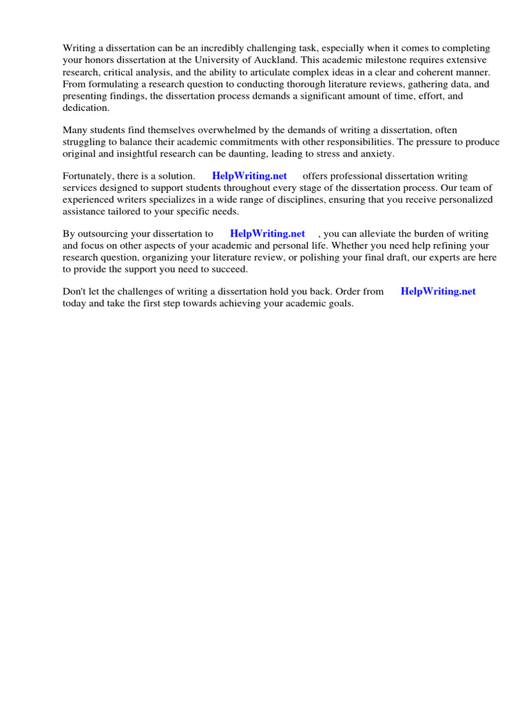 University of Auckland Honours Dissertation | PDF | Thesis | Leadership