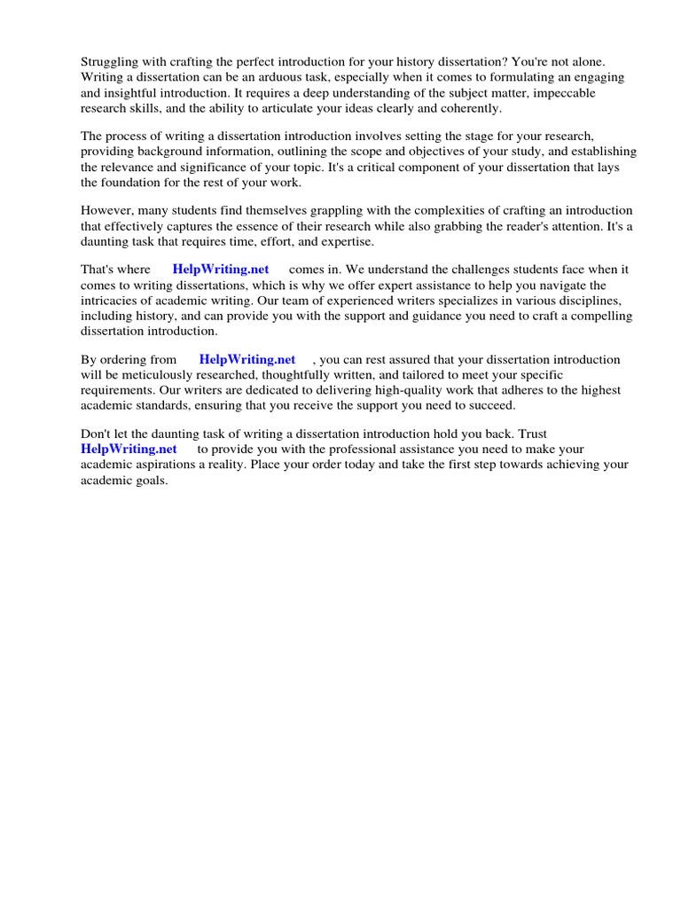 Comment Faire Une Introduction de Dissertation D Histoire | PDF ...