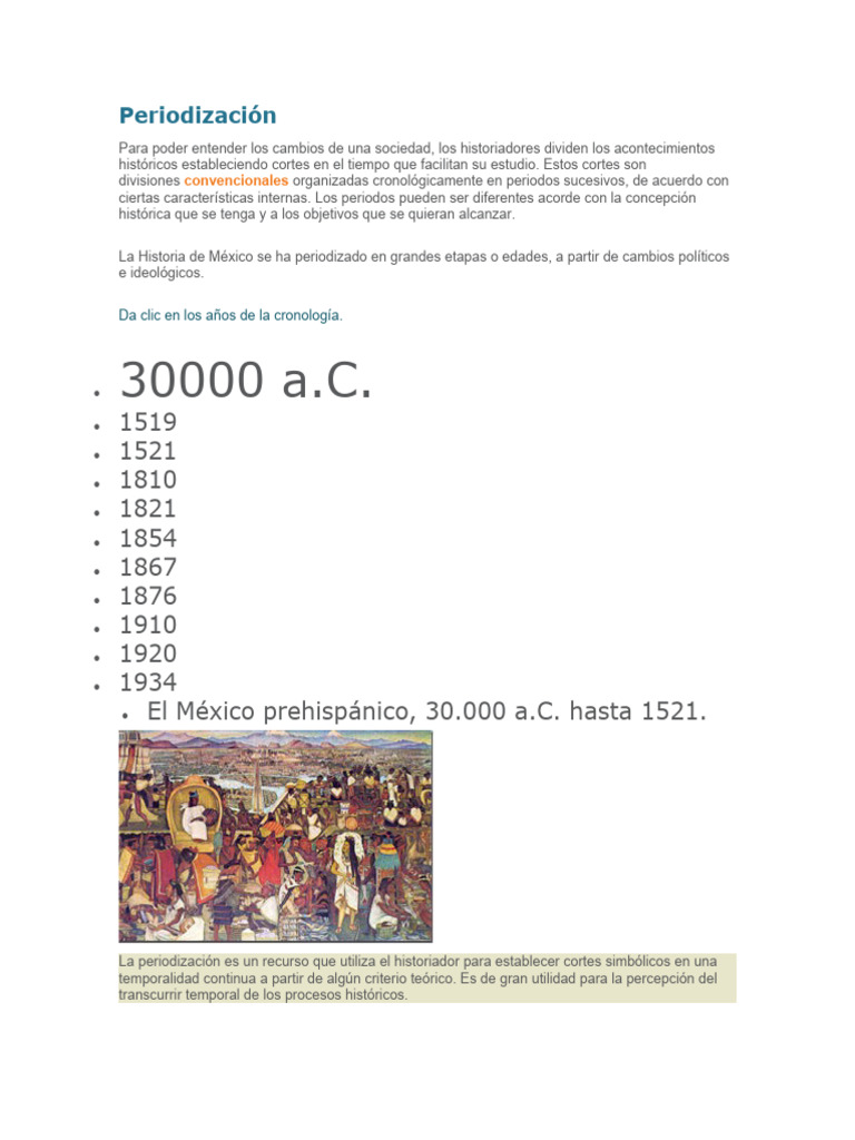Periodización de la Historia Universal | PDF | Política | Historia