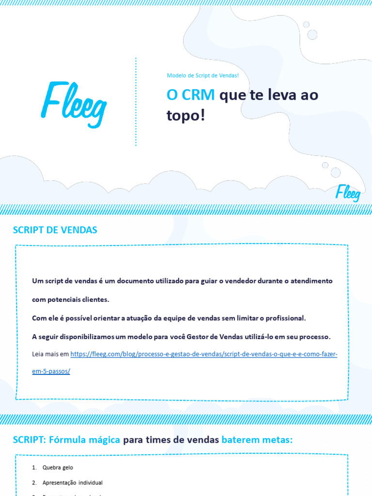 Modelo de Script de Vendas | PDF | Carreira e Crescimento