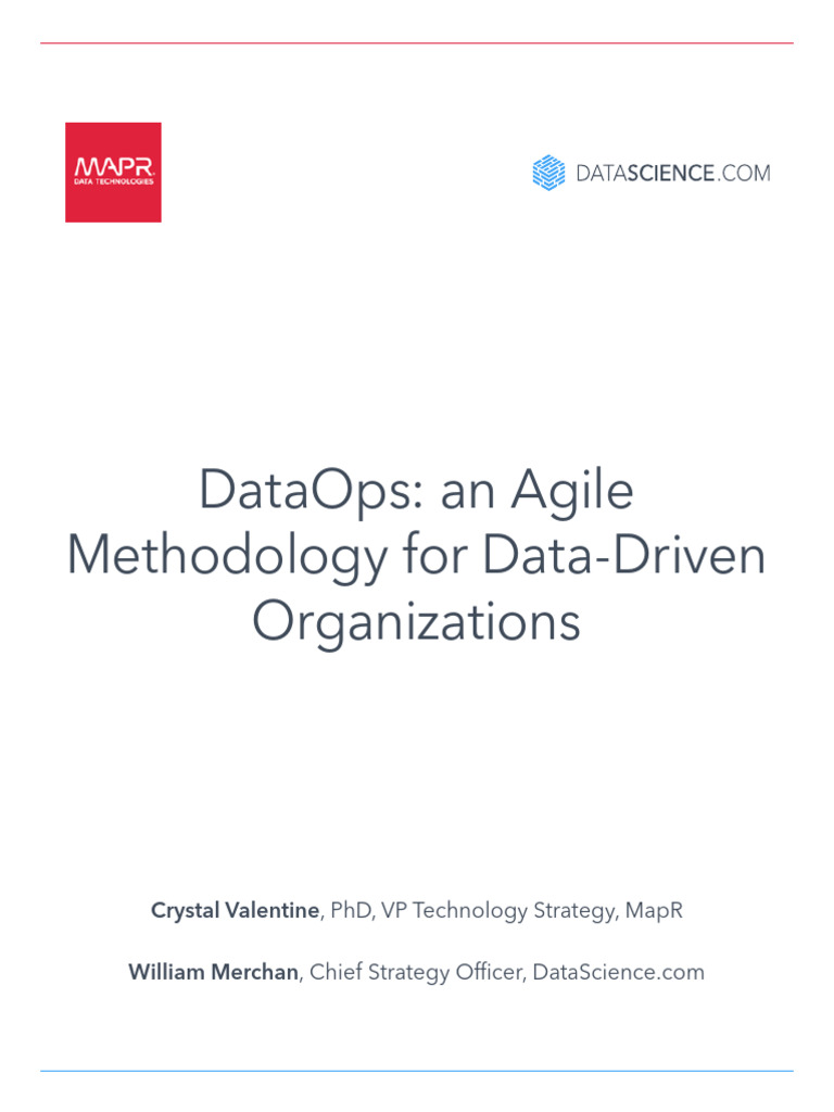 DataOpsMapR Whitepaper DIGITAL | PDF | Data Science | Agile Software ...