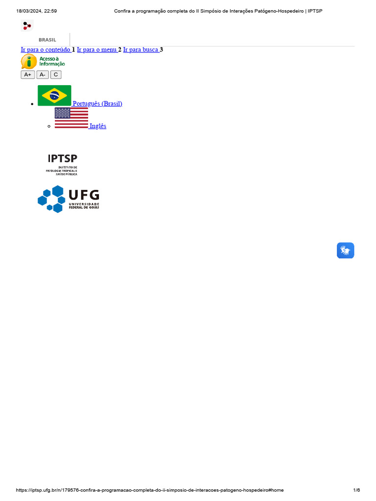 Confira A Programação Completa Do II Simpósio de Interações Patógeno ...