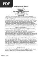 Humulin m3 Patient Booklet | PDF