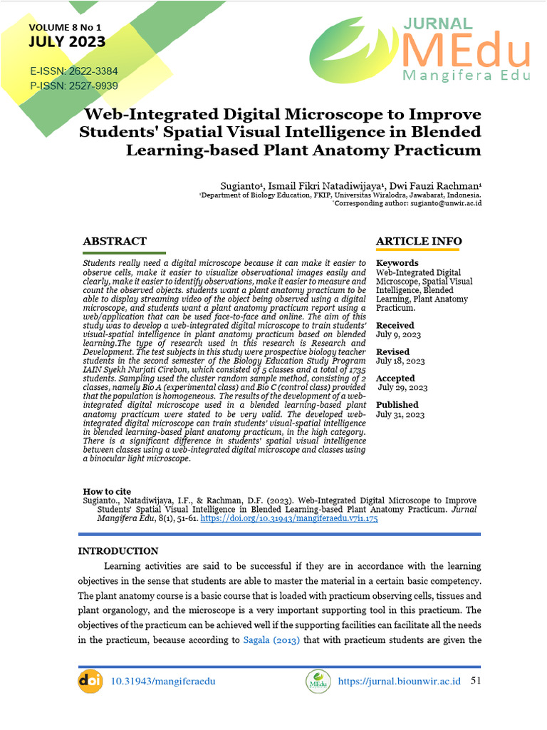 Digital Microscope Enhances Plant Anatomy Learning | PDF | Plant Stem ...