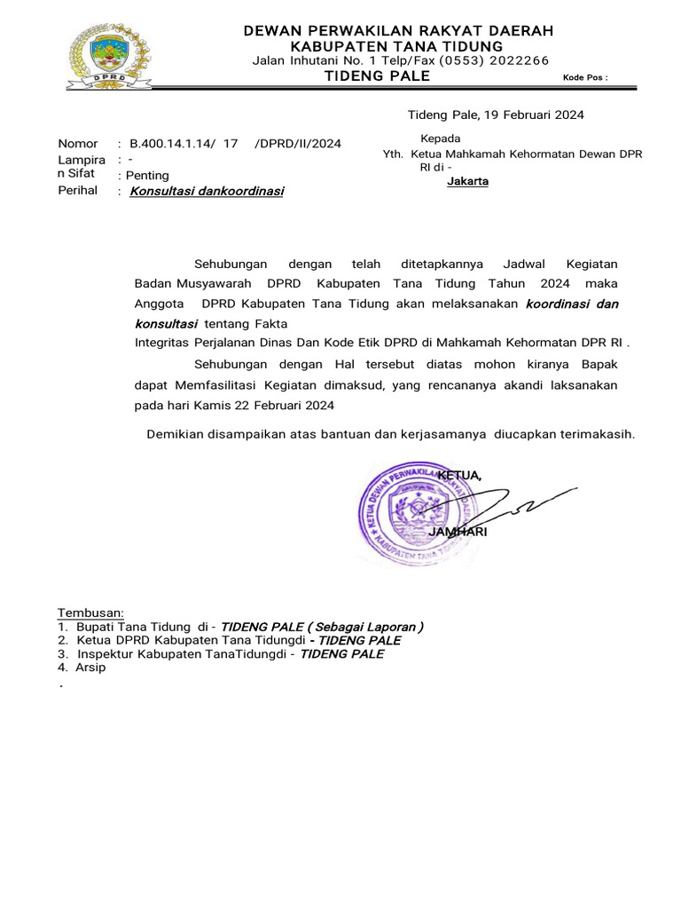 SURAT Ke MKD RI | PDF