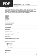 Thyroid Examination OSCE Checklist | PDF | Thyroid | Diseases And Disorders