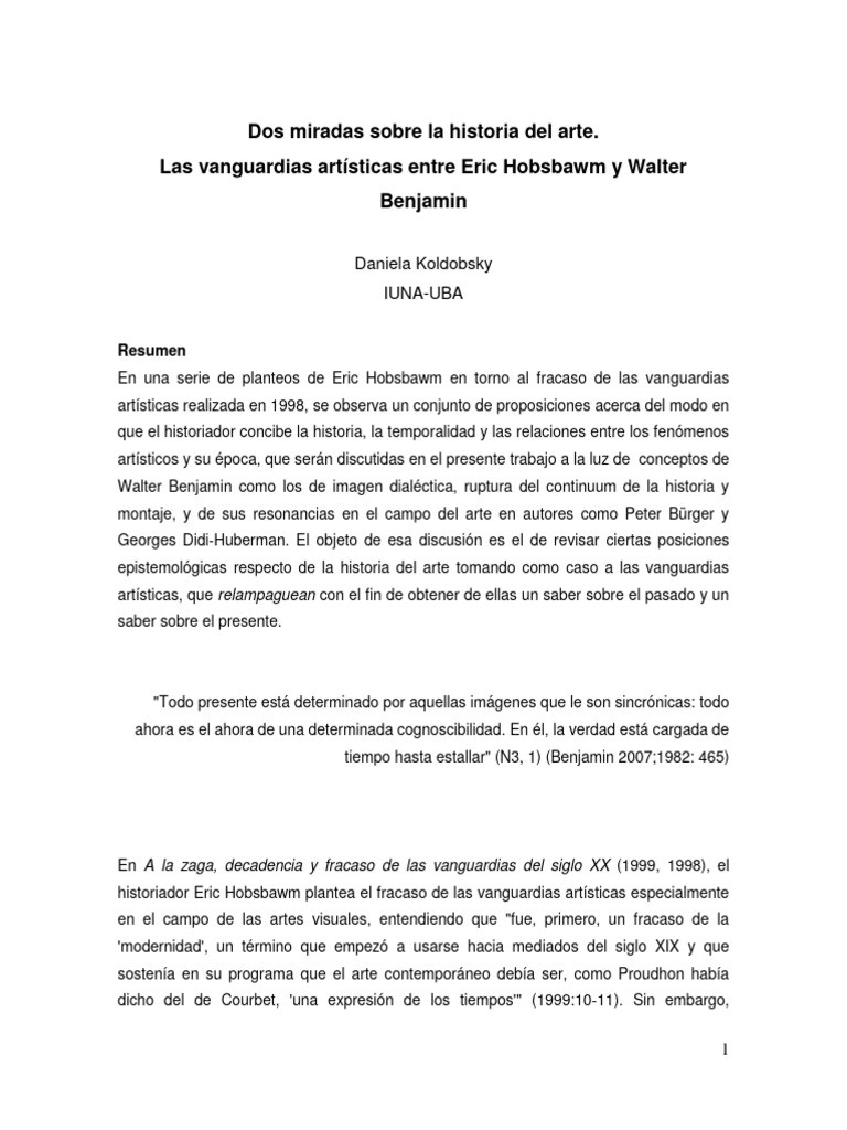 Koldobsky - Dos Miradas Sobre La Historia Del Arte 2010 | PDF ...