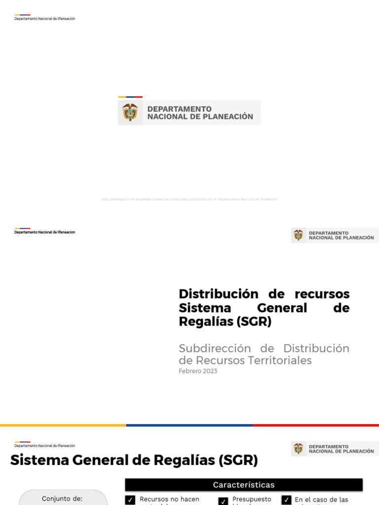 Distribucion SGR | PDF | Presupuesto | Planificación