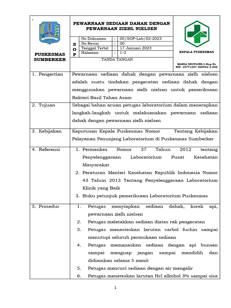 Sop Bta TB | PDF | Sains & Matematika
