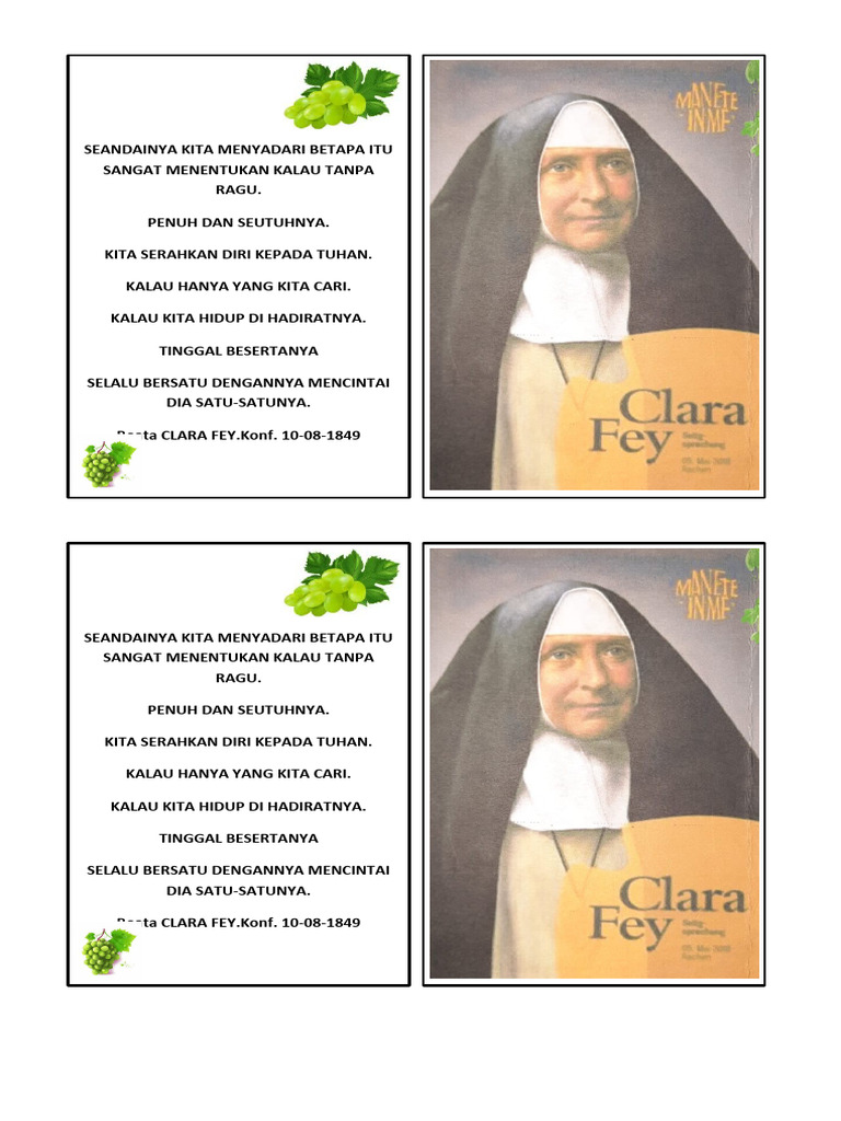 beata clara fey | PDF