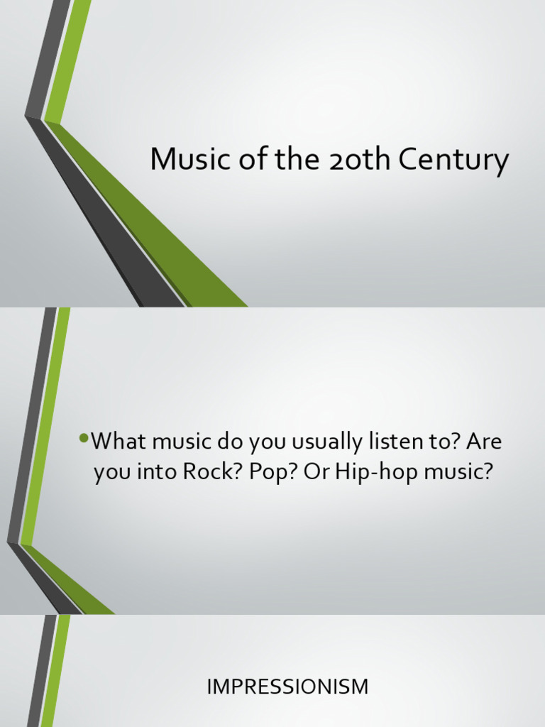 Music of The 20th Century L1 | PDF | Impressionism | Harmony