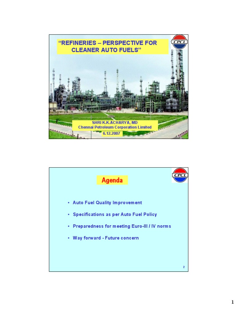 Refineries - Perspective For | PDF | Chemical Energy Sources | Energy ...