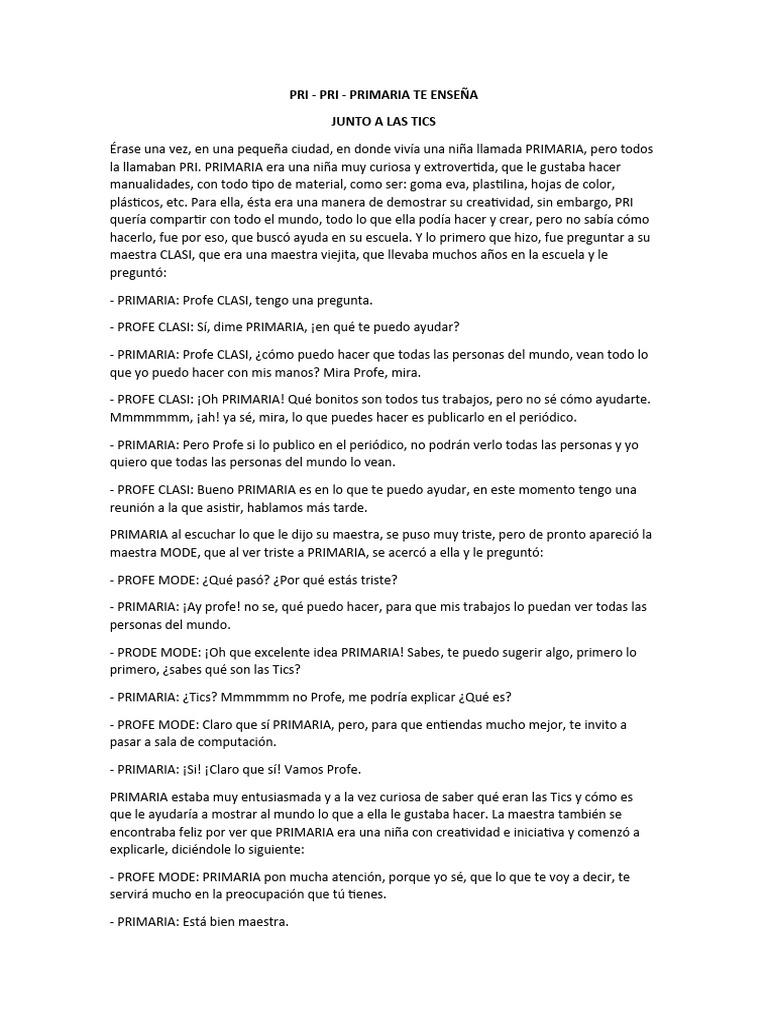 Cuento-Nayeli Tarquino Mamani | PDF | Videotelefonía