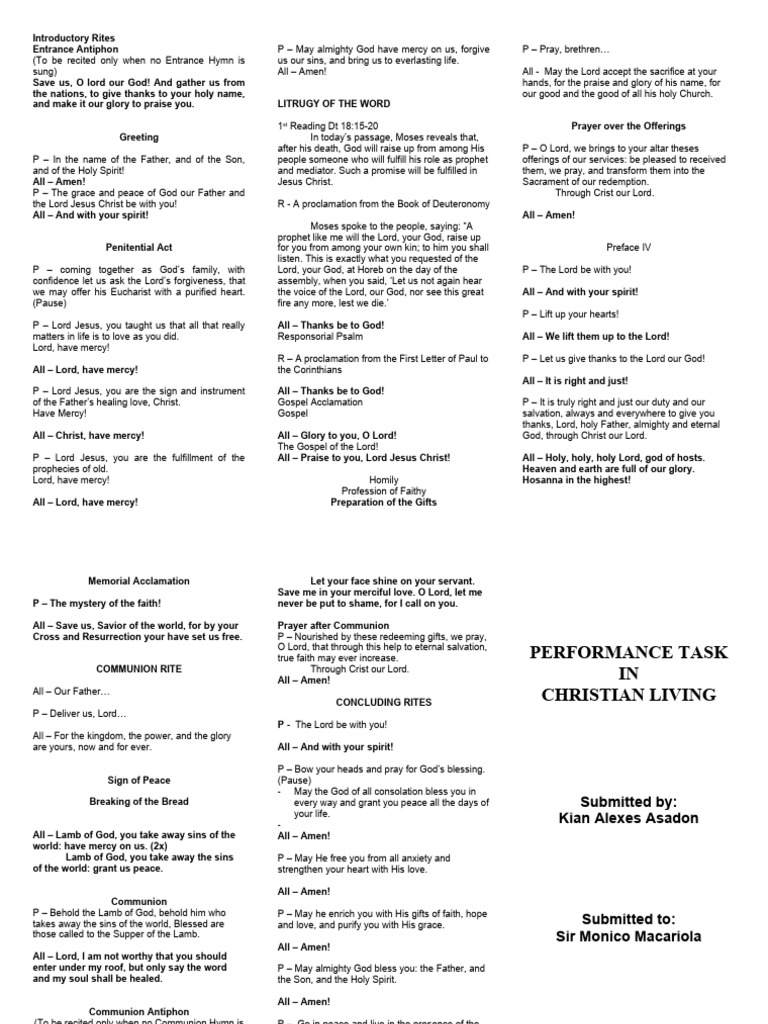 Introductory Rites Catholic Mass Explained