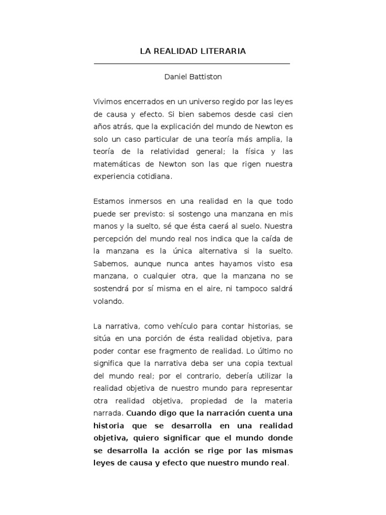 La Riqueza de la Realidad Literaria | PDF | Realidad | Cuentos