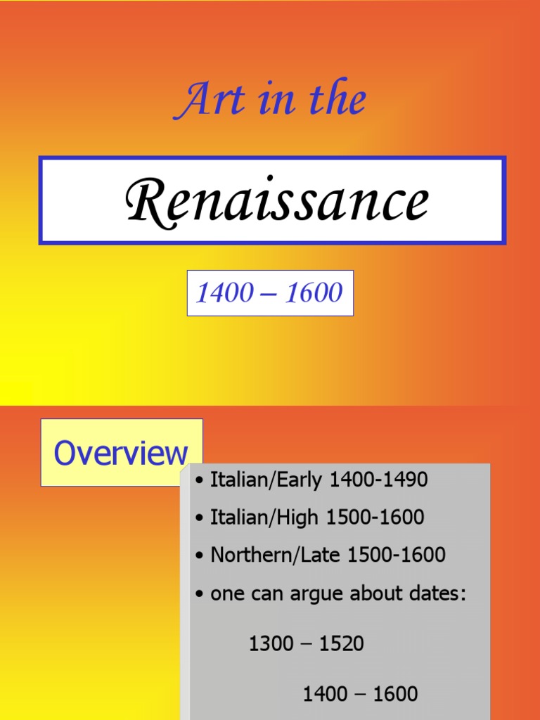Art in The: Renaissance | PDF | Renaissance | Florence