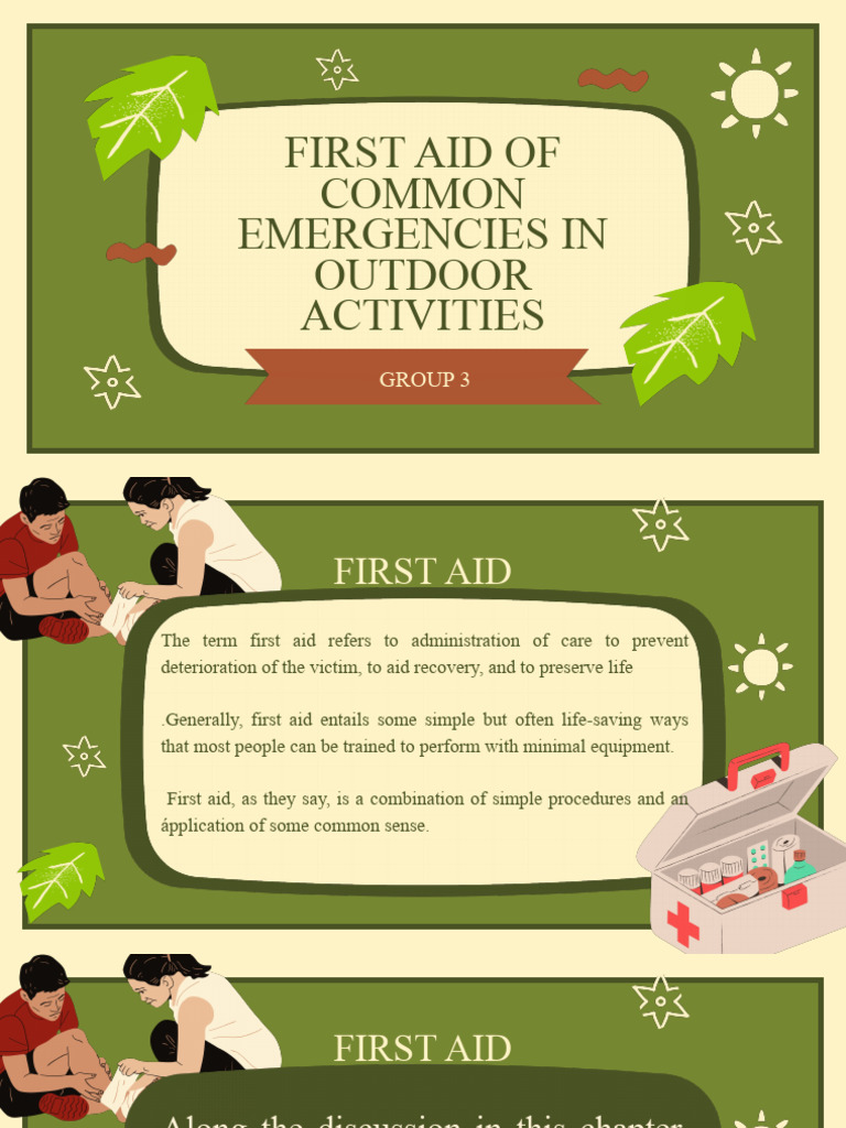 GROUP-3-FIRST-AID (1) | PDF | Hyperthermia | Scuba Diving