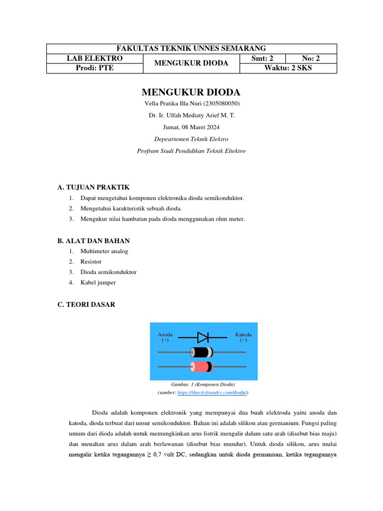 Laporan 3 Eldas - Vella Pratika Illa Nuri | PDF