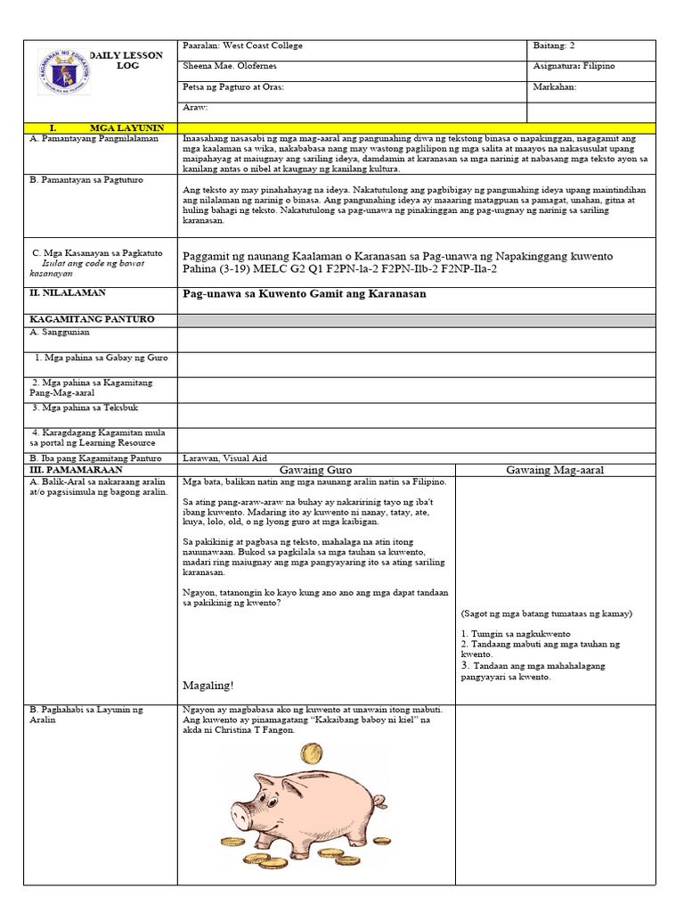 FilipinoDLP Olofernes BEED-2A | PDF