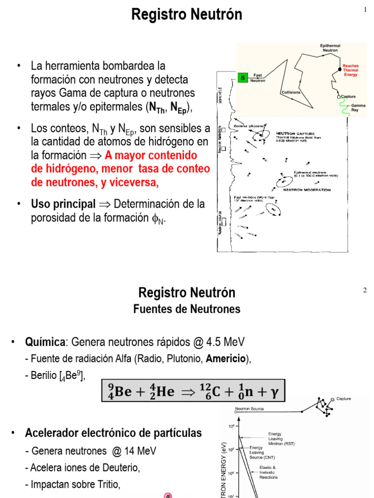 Clase_Registro-Neutron_2022 | PDF | Neutrón | Hidrógeno