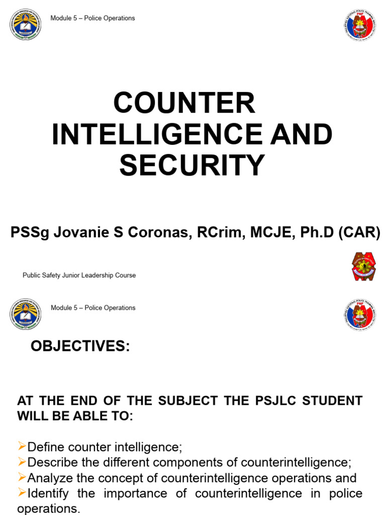 Counter Intelligence and Security | PDF | Classified Information | Counterintelligence