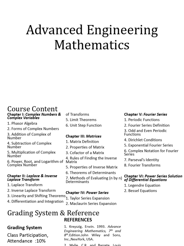 Advanced Engineering Mathematics | PDF | Complex Number | Fourier Transform