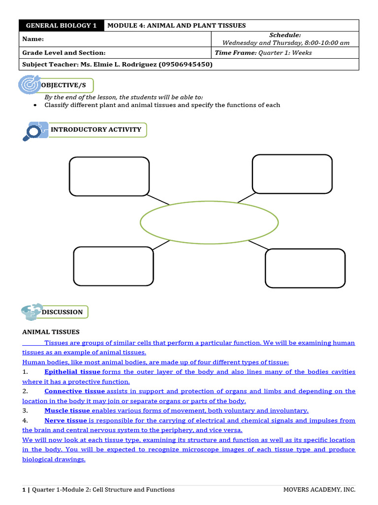 Gen Bio Module 4 | PDF | Muscle | Tissue (Biology)