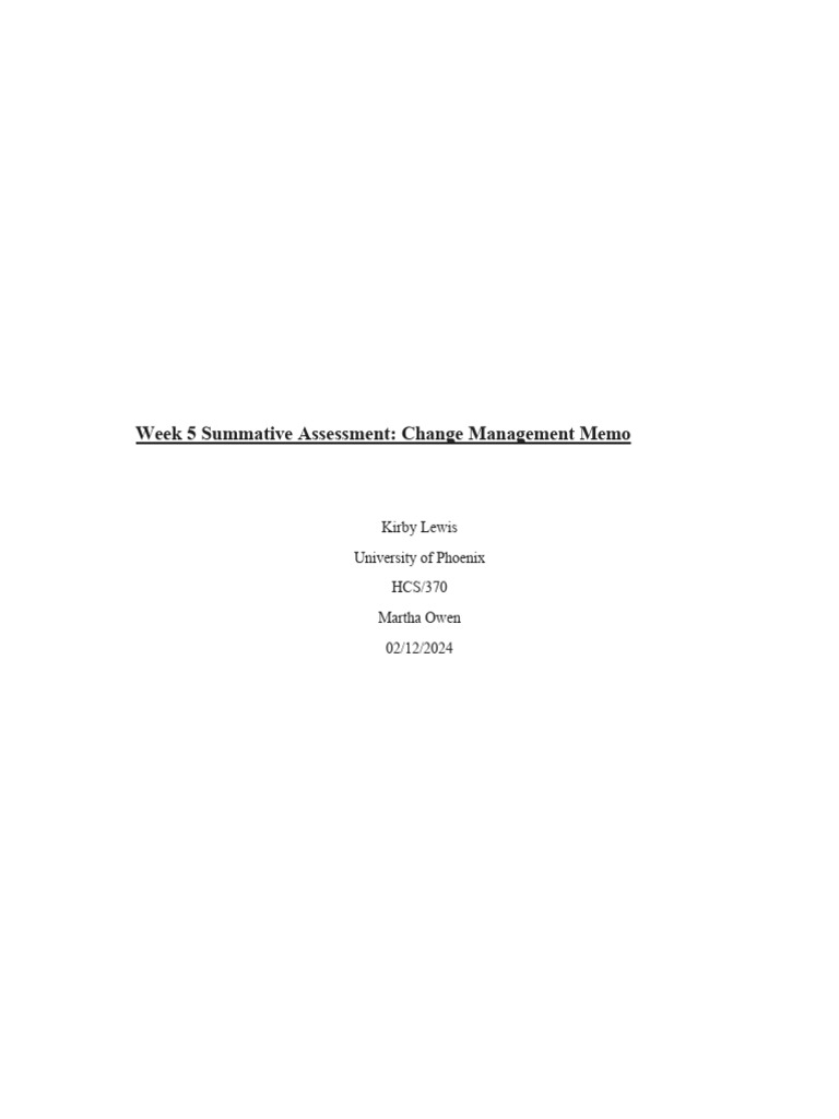 Week 5 Summative Assessment | PDF | Patient | Health Care