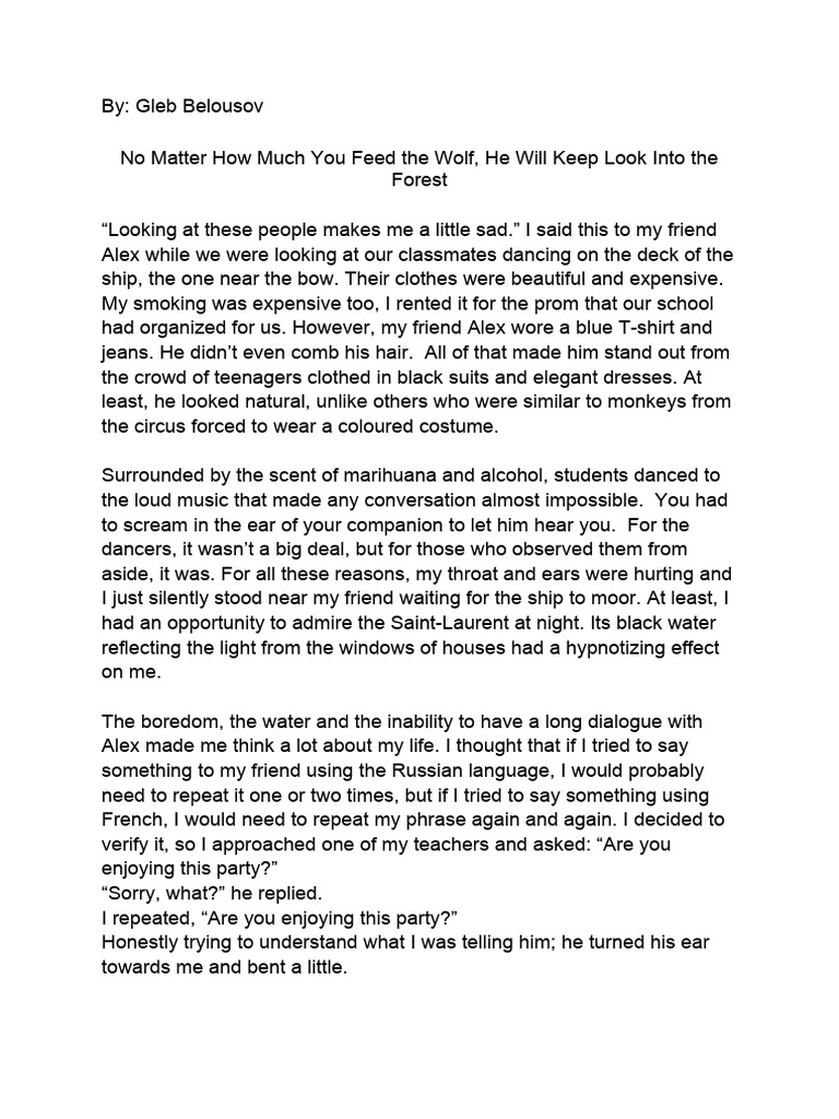 Reflections on High School Prom Night | PDF