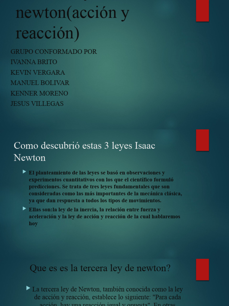 Tercera Ley De Newton Acción Y Reacción Descargar Gratis Pdf 1228