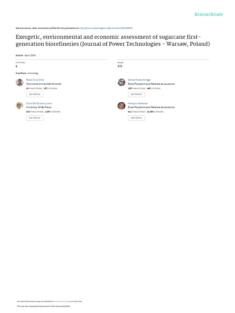 JPT_Silva-Ortizetal_2019-FINAL | PDF | Sugarcane | Biorefinery