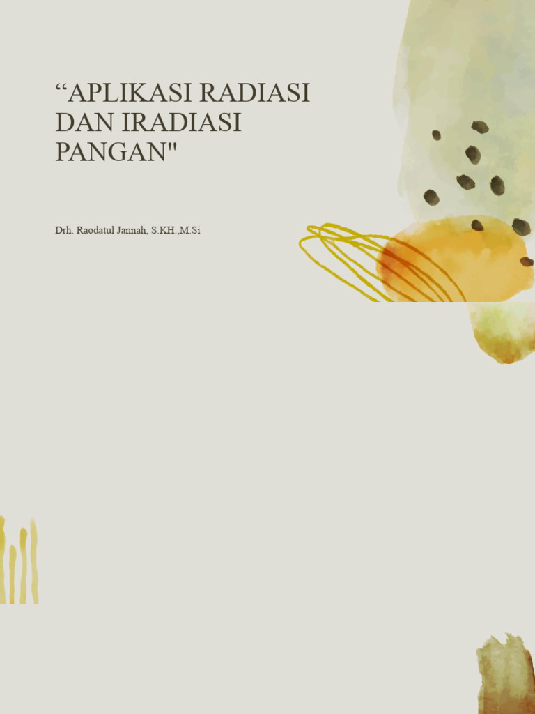 Radiasi dan Iradiasi Pangan | PDF | Sains & Matematika