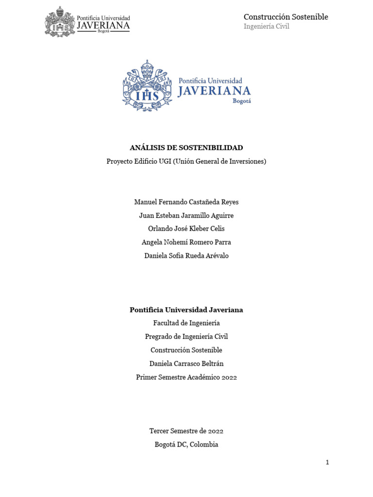 Documento Final Edificio UGI | PDF | Baño | Sustentabilidad