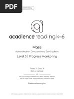 Dibels - 8 - Maze - G4 - PM Key Booklet | PDF