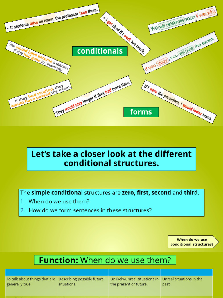 U4 Grammar Conditional Froms PPT SS | PDF | Verb | Language Mechanics