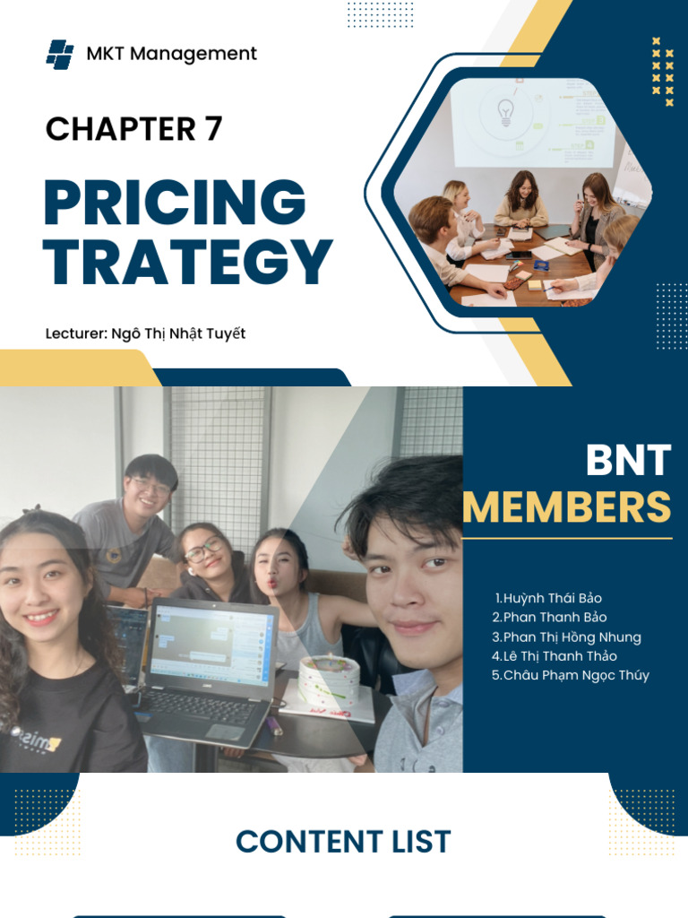 A16E - BNT Group - Chapter 7 - MKT Management | PDF | Pricing | Prices