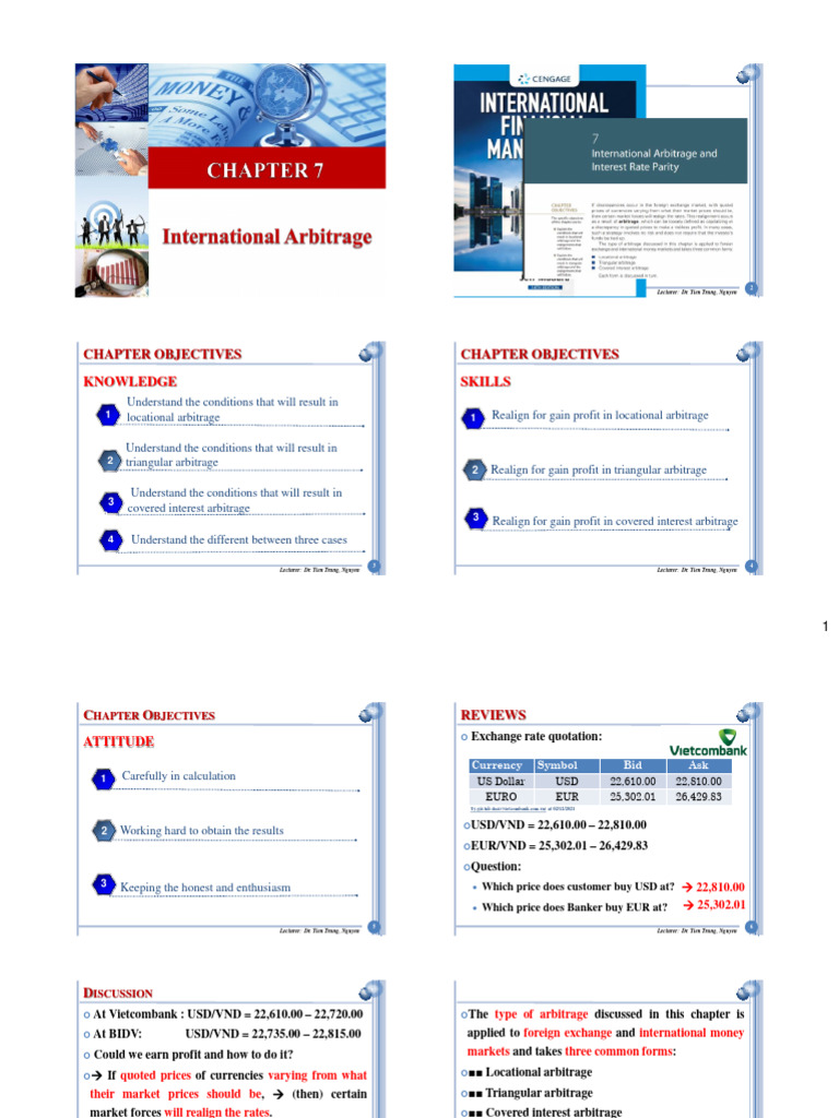 Chapter 7 - International Arbitrage and IRP | PDF | Exchange Rate | Arbitrage