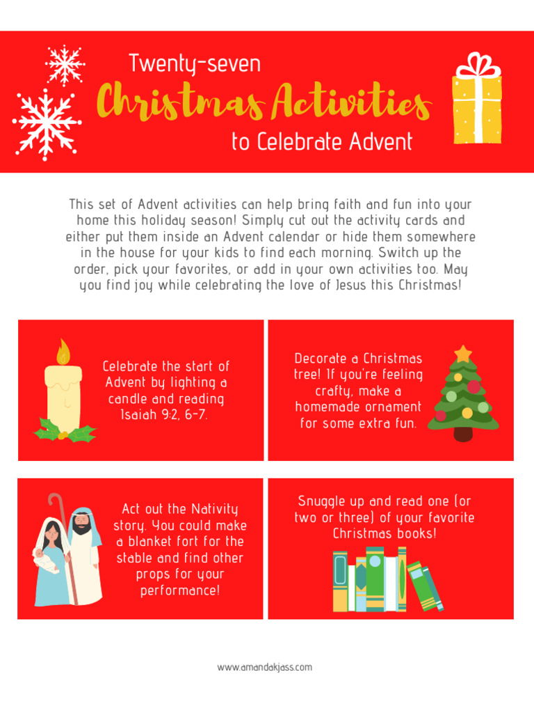 Fun Advent Activities for Families | PDF | Christmas | Advent