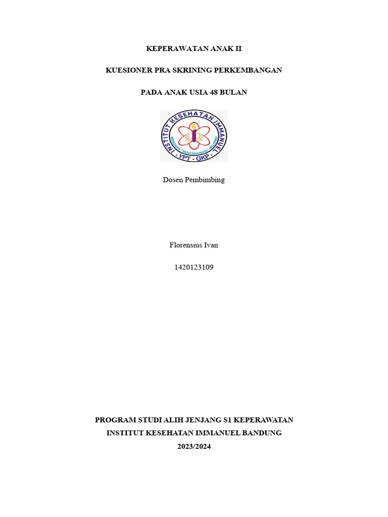 Florensius Ivan - 1420123109 - Quisoner KPSP | PDF