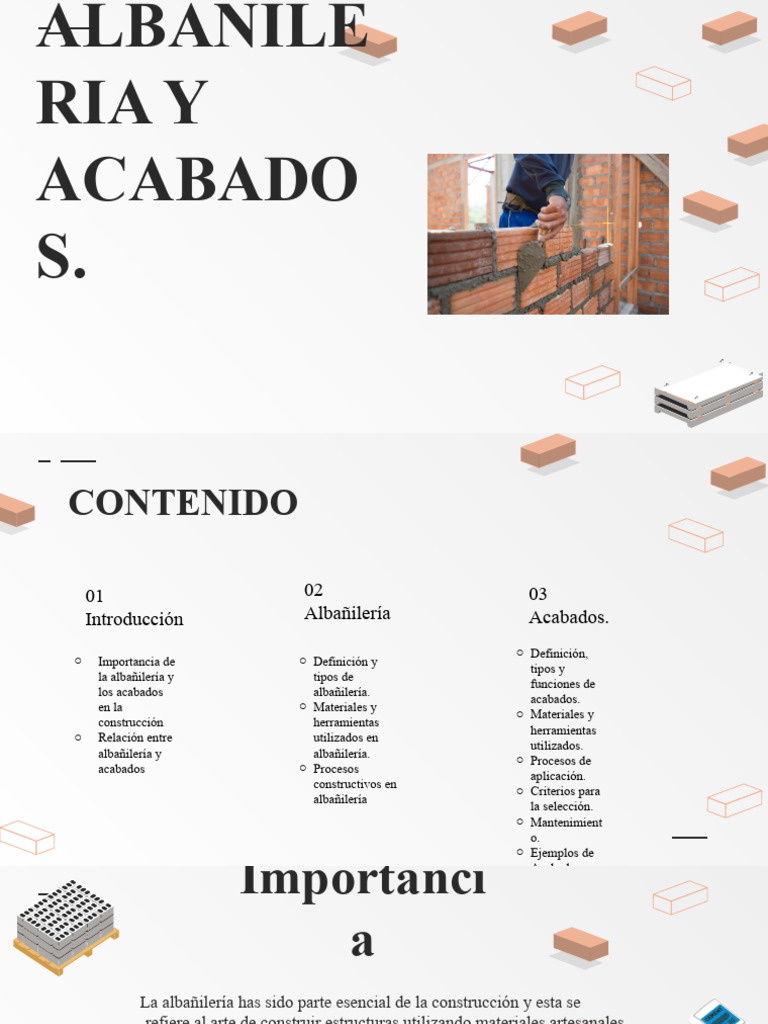 Exposición Albañileria y Acabados. | PDF | Albañilería | pared