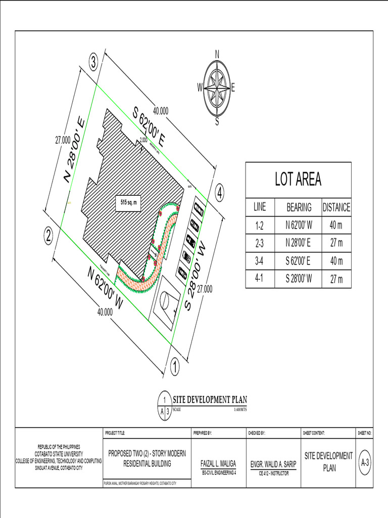 Lot Area: Site Development Plan | PDF
