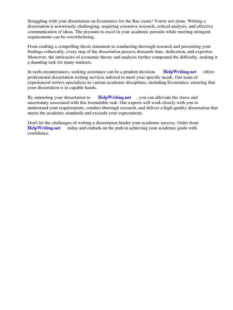 Sujet Dissertation Economie Bac | Download Free PDF | Thesis