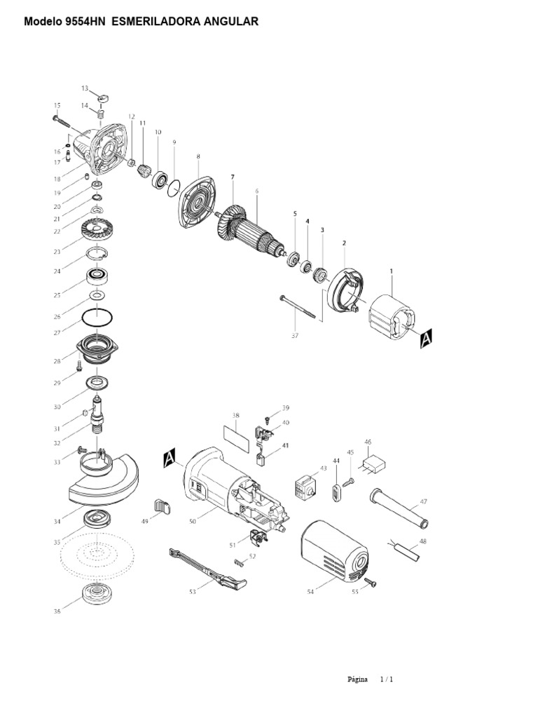Diagrama partes de la pulidora | PDF | Metalurgia