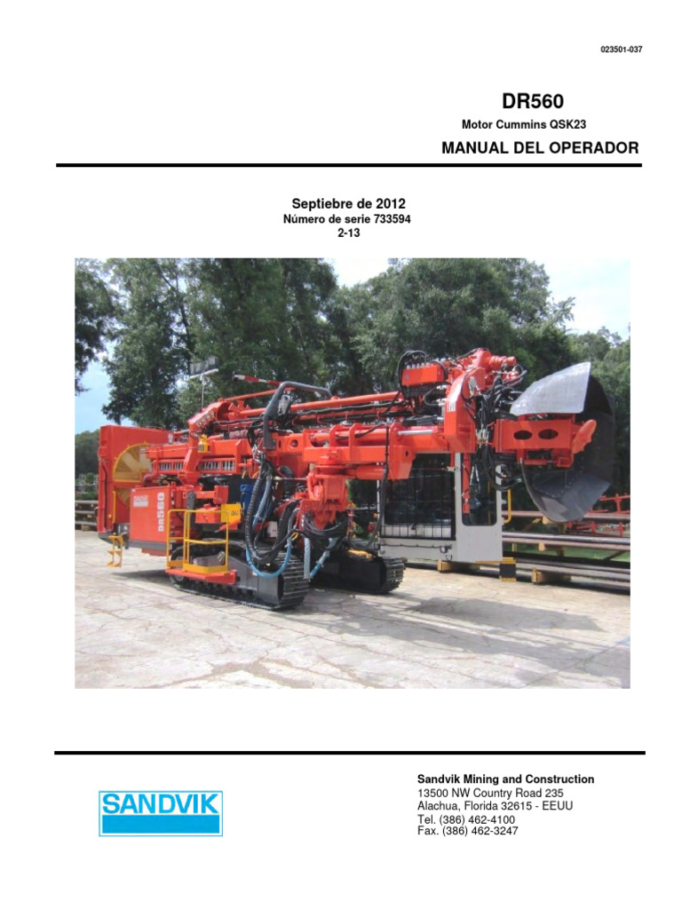 DR560 OpMan 9-12 SP | PDF | Perforación | Riesgo