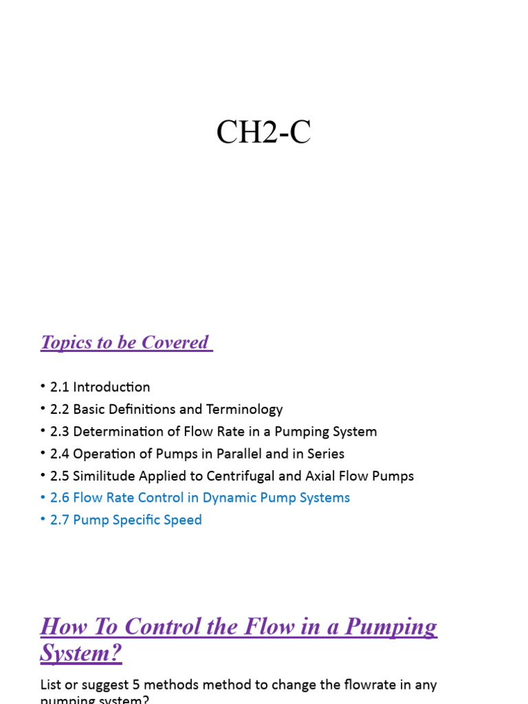 CH2 Introduction IBL C | PDF | Pump | Fluid Mechanics