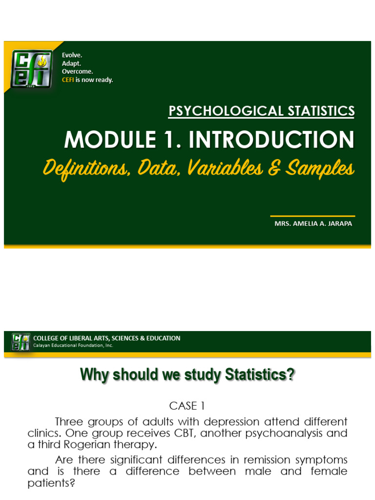 Module 1 Psych Stat | PDF | Sampling (Statistics) | Stratified Sampling
