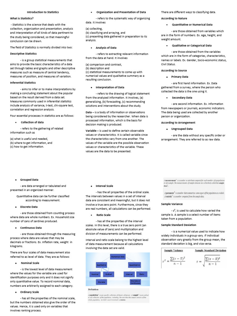 Introduction To Statistics | PDF | Statistics | Probability Distribution