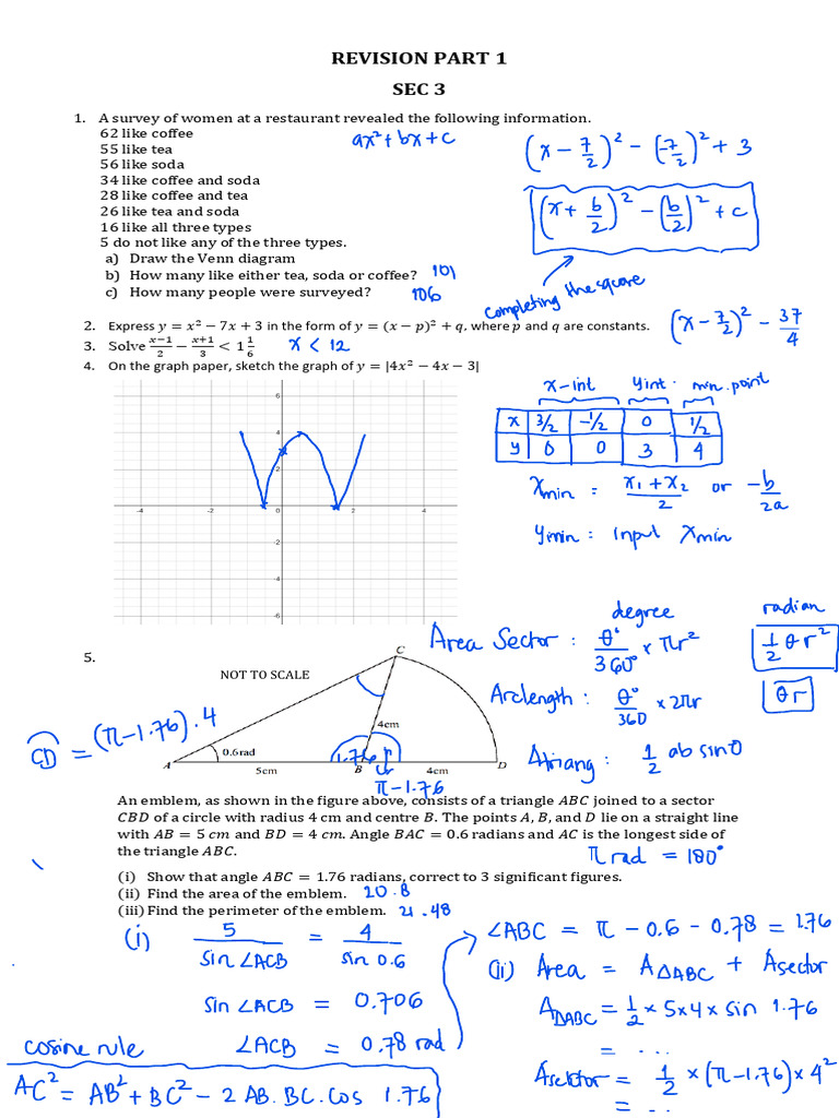 Revision Part 1 | PDF