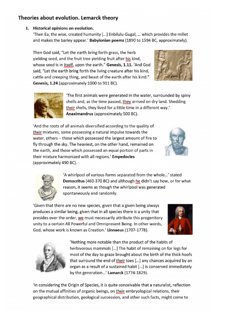 READING_THEORY ABOUT EVOLUTION | PDF