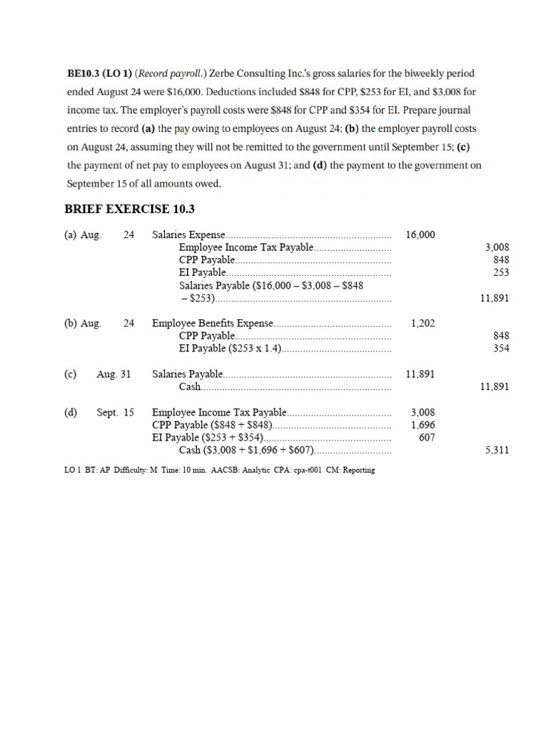 Ch10 Exercises | PDF | Balance Sheet | Expense